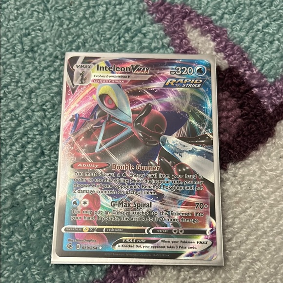 Pokemon | Toys | Pokemon Inteleon Vmax Trading Card Blue And Red | Poshmark